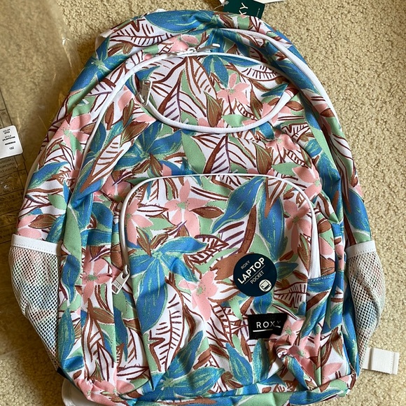 Roxy | Bags | Roxy Laptop Backpack With Tropical Hawaiian Print | Poshmark